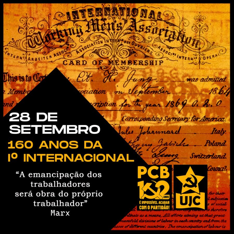 160 anos da Associação Internacional dos Trabalhadores – PCB – Partido ...