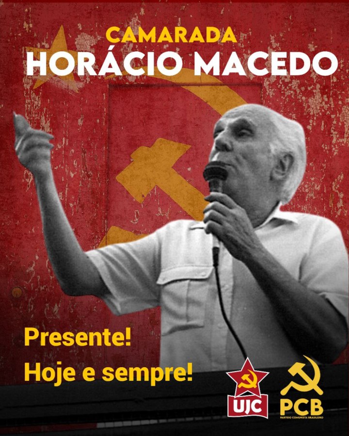 1925-2025: 100 anos de Horácio Macedo – PCB – Partido Comunista Brasileiro
